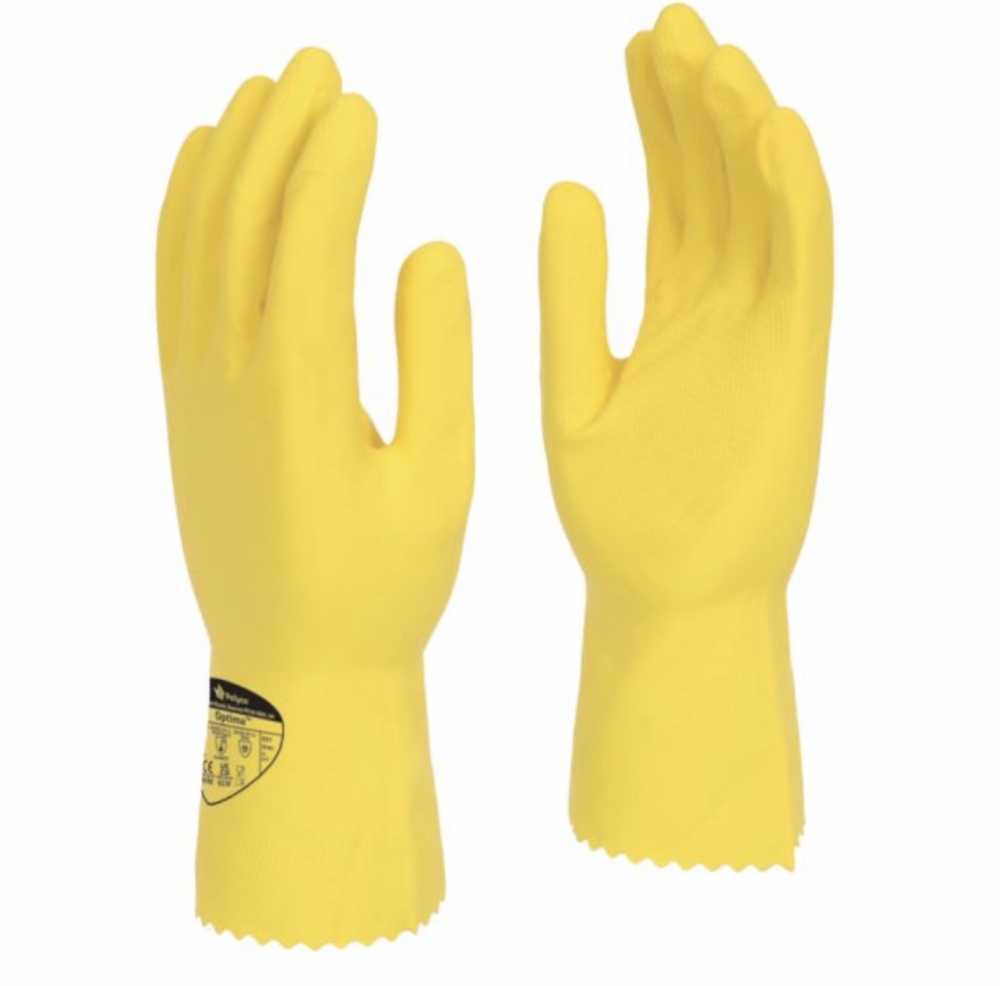 Polyco Optima Mediumweight Flock-Lined Rubber Glove | Aston Pharma